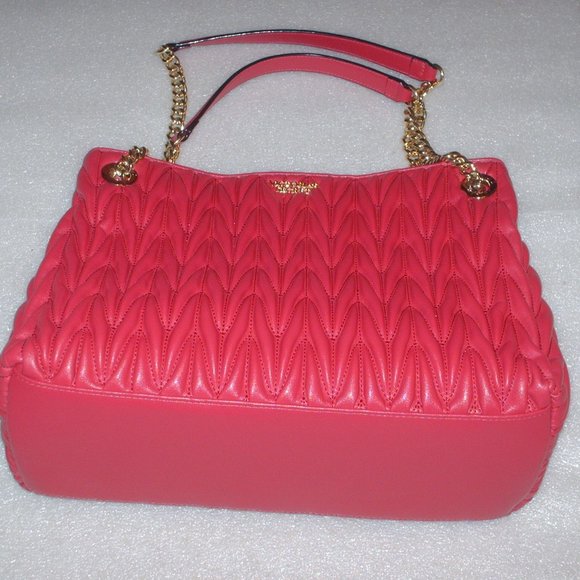 Victoria's Secret | Bags | Victorias Secret Red Quilted Look Handbag ...